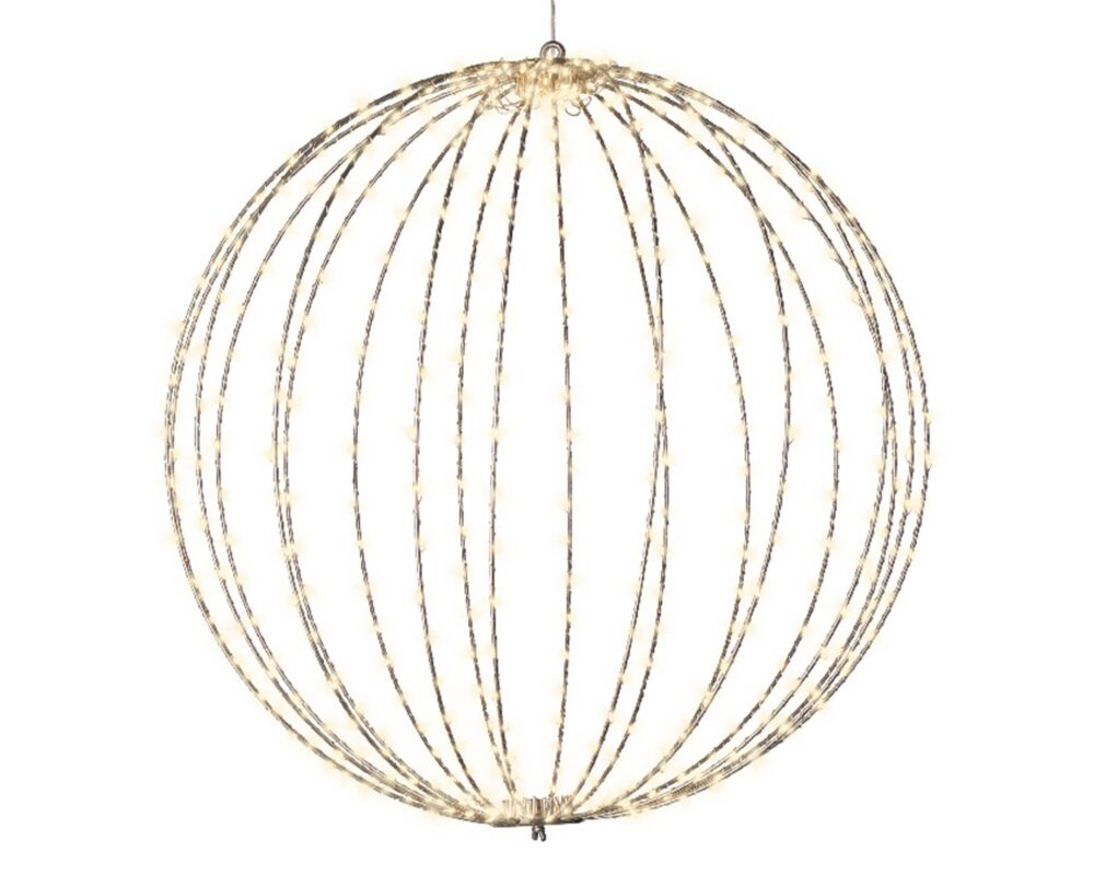 Sfera Luci Micro Led Bianco Caldo e Bianco D58cm in Metallo - FloralGarden
